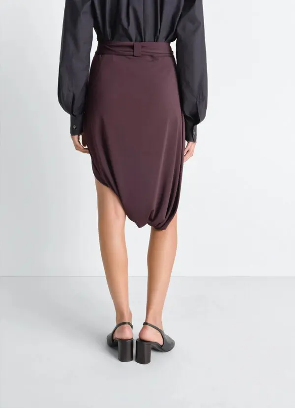 LEMAIRE Tie-detail Draped Midi Skirt - Fig