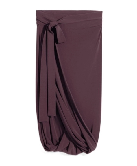 LEMAIRE Tie-detail Draped Midi Skirt - Fig