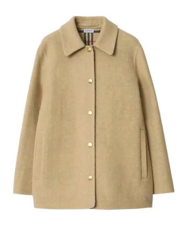 Burberry Double-faced Wool Twill Overshirt - Beige