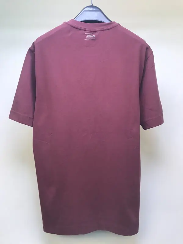 Emporio Armani Logo Printed Round-collar Short-sleeved T-shirt