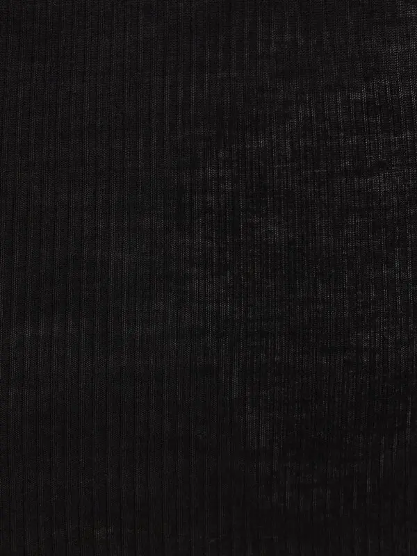 Rick Owens Ribbed Long Sleeve Top - Black