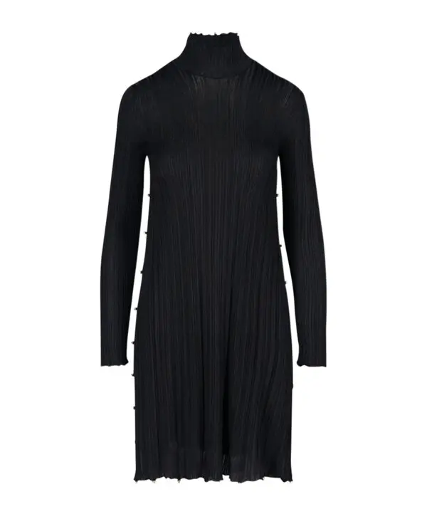Bottega Veneta Long-sleeved Pleated Dress - Black