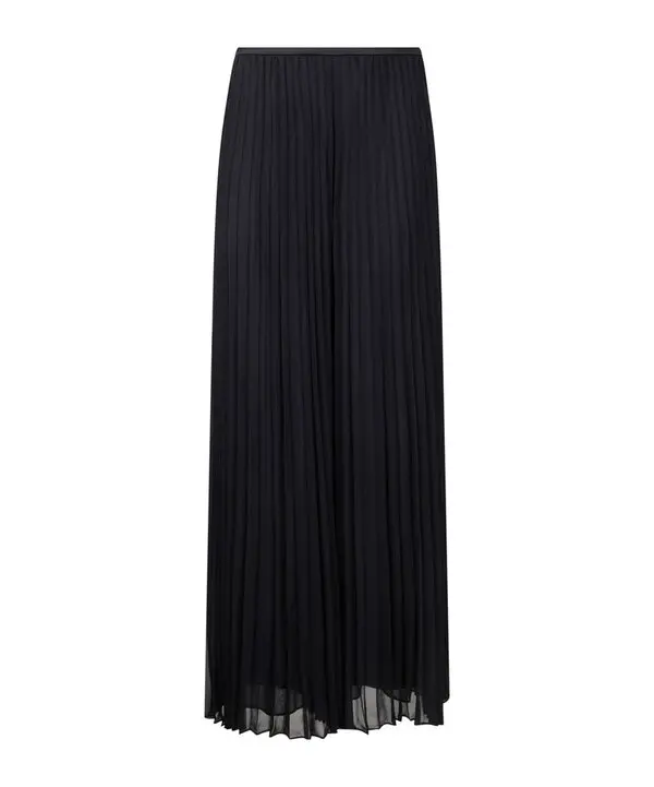 Emporio Armani Georgette Pleated Wide-leg Trousers