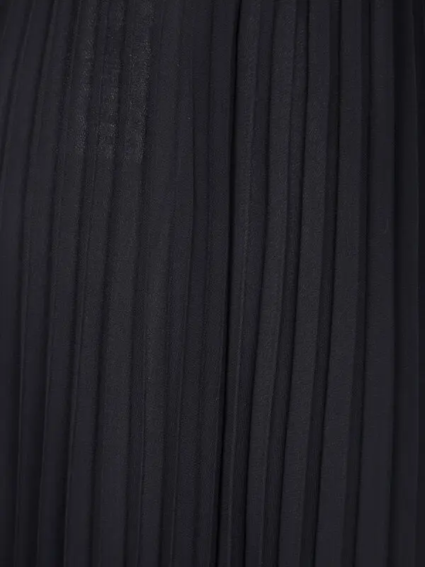Emporio Armani Georgette Pleated Wide-leg Trousers