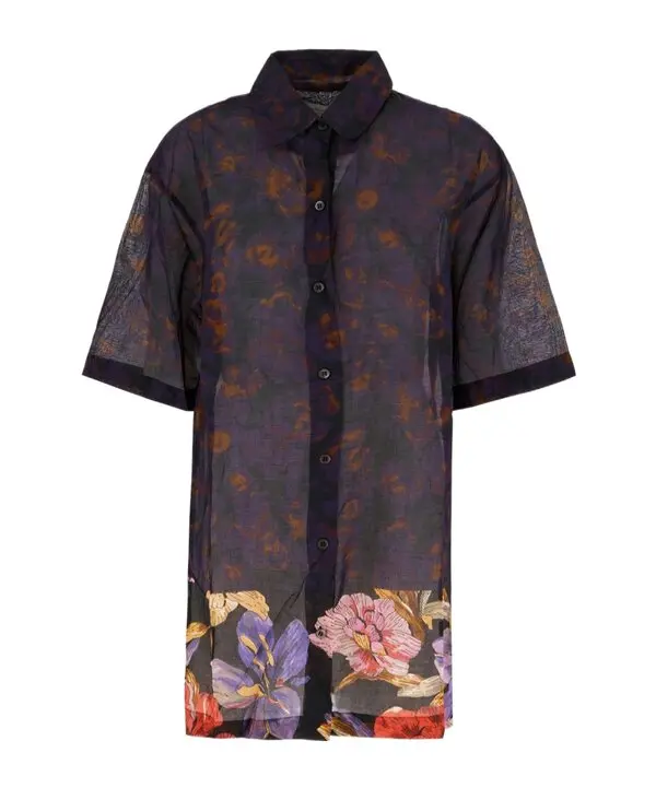 Dries Van Noten Short Sleeve Shirt With Graphic Pattern - No