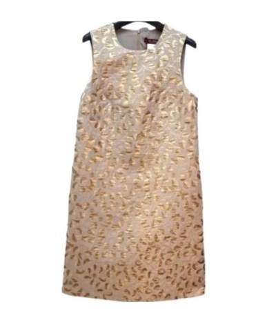Max Mara Sleeveless Graphic Pattern Dress - Nude
