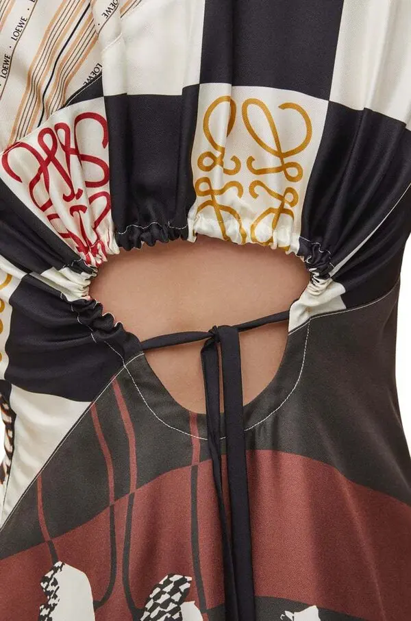 Loewe Silk Dress With Cut-out Detail