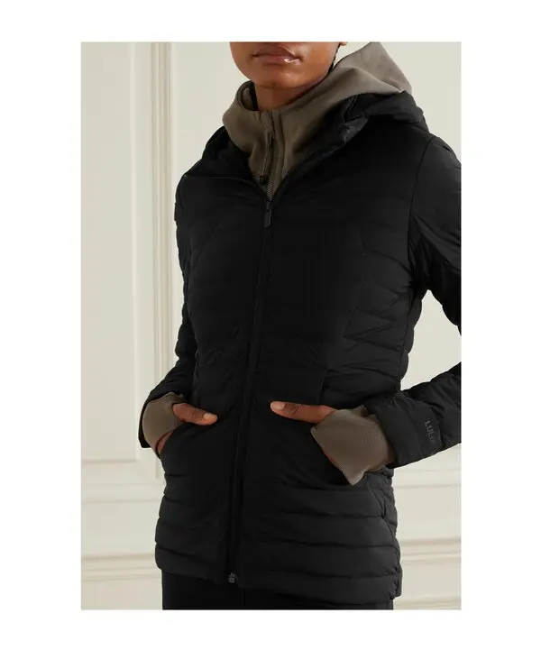 Lululemon Quilted Down Jacket With Detachable Hood And Waterproof Shell - Black