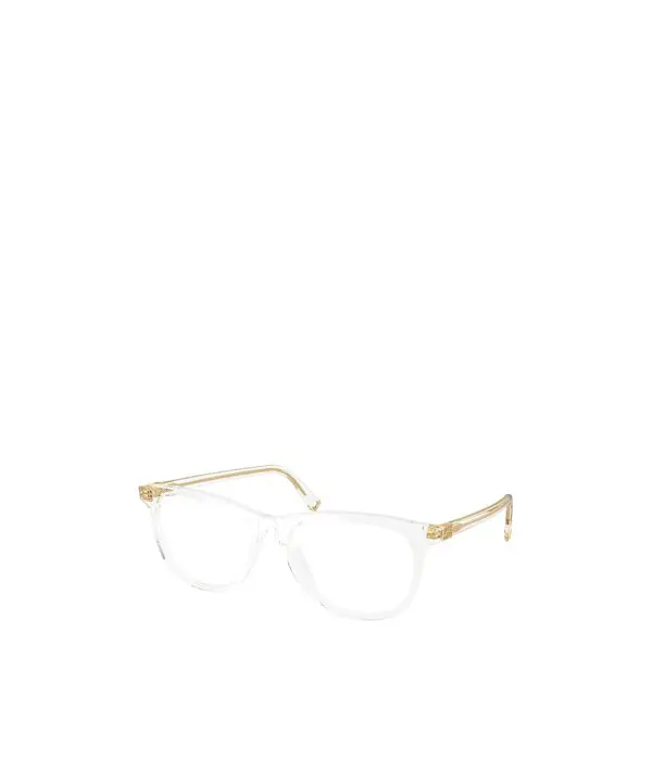 Miu Miu Square Frame Eyeglasses With Logo Embellishment - Transparent