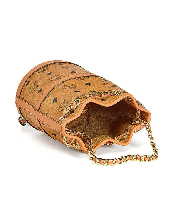 Mcm Mini Aren Chain Drawstring Backpack