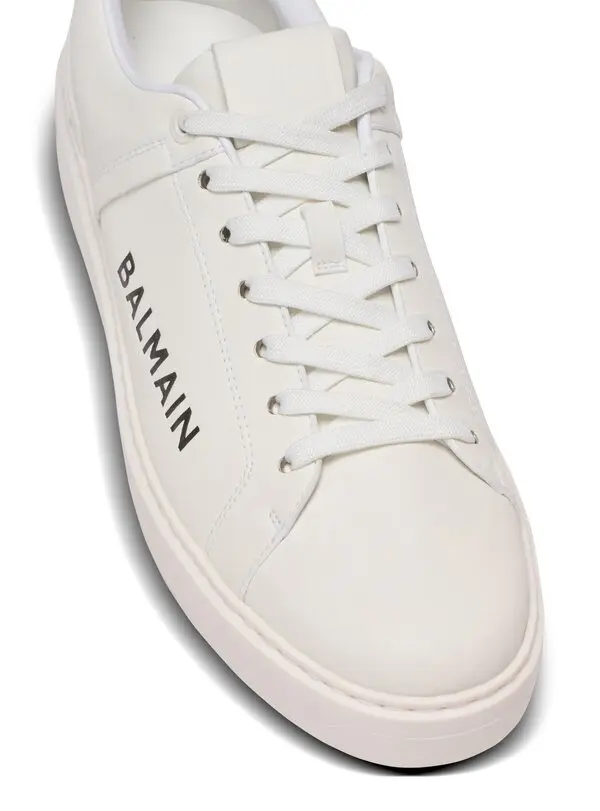 Balmain Calfskin B-court Trainers - White
