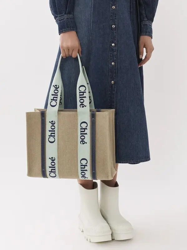 Chloé Medium Woody Tote Bag - Nude