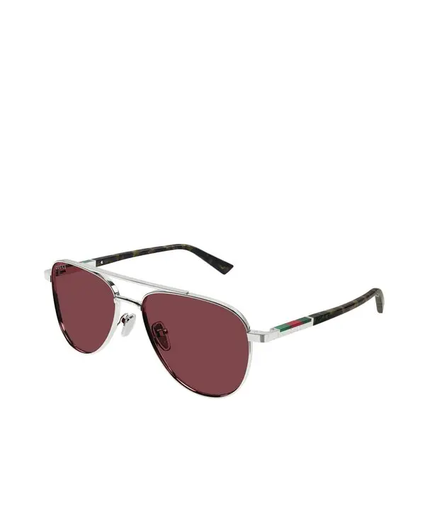 Gucci Aviator Frame Sunglasses - Red