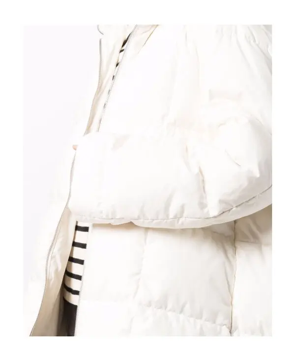 JIL SANDER Padded Zip-up Hooded Coat - Nude