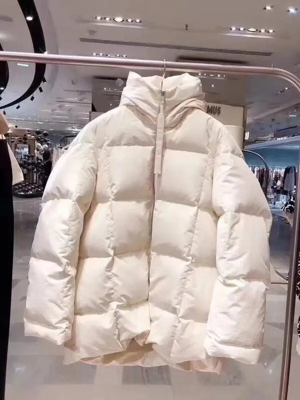 JIL SANDER Padded Zip-up Hooded Coat - Nude