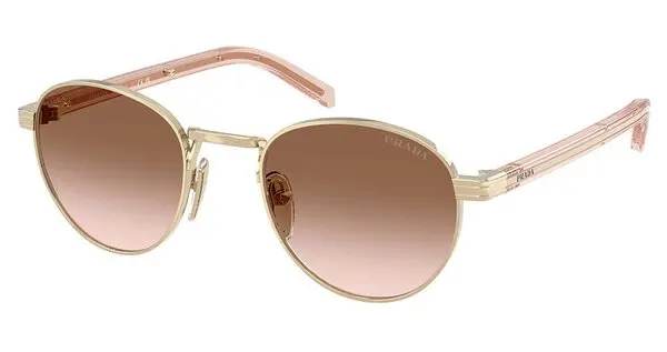 Prada Round Frame Sunglasses With Tinted Lenses - Brown