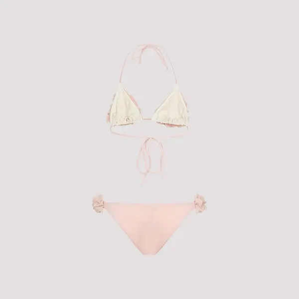 LA REVECHE Shayna 3d Flower Bikini - Nude