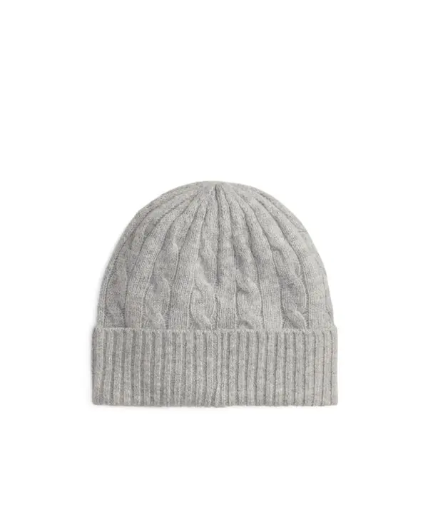 Polo Ralph Lauren Cable Knit Beanie - Light Gray