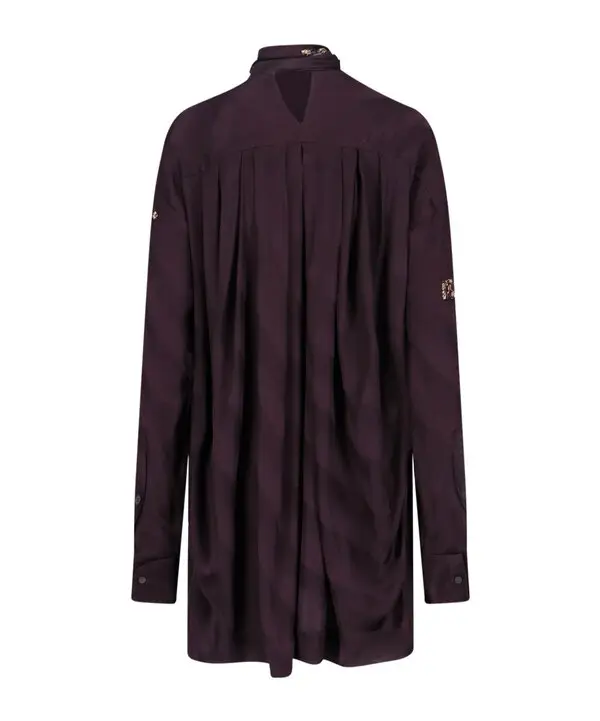 Dries Van Noten Embellished Tie Neck Shirt