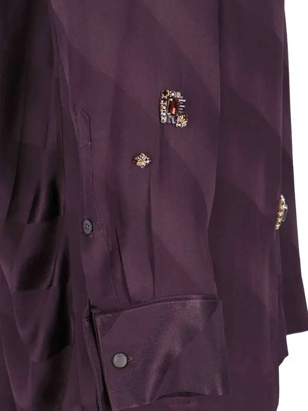 Dries Van Noten Embellished Tie Neck Shirt