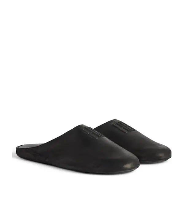 Balenciaga Château Flat Mules - Black