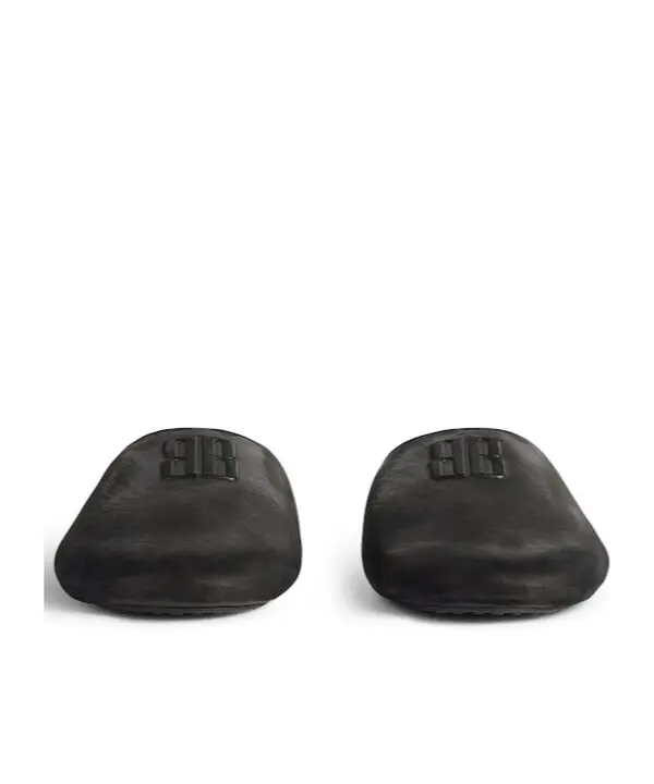 Balenciaga Château Flat Mules - Black