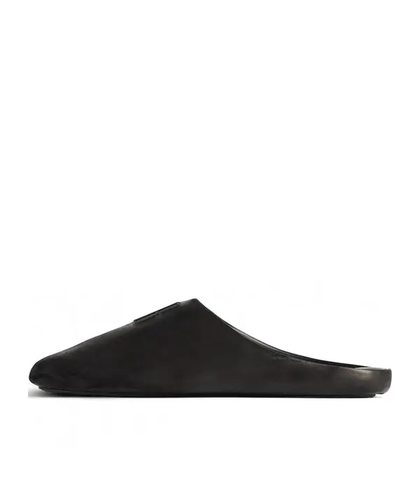 Balenciaga Château Flat Mules - Black