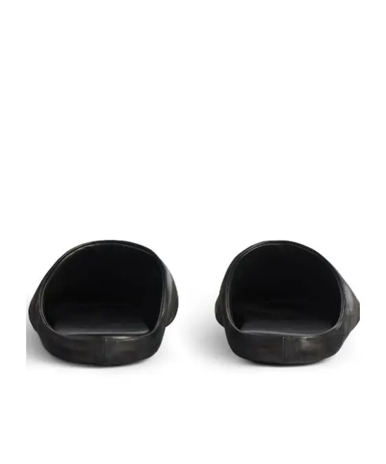 Balenciaga Château Flat Mules - Black