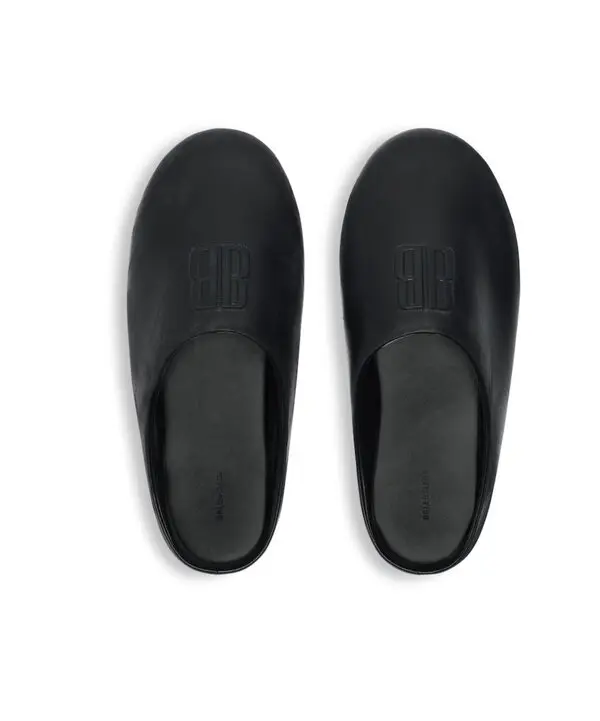 Balenciaga Château Flat Mules - Black