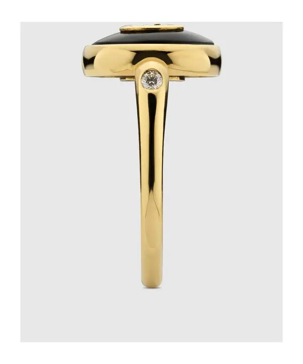 Gucci Interlocking G Diamond Ring - Green