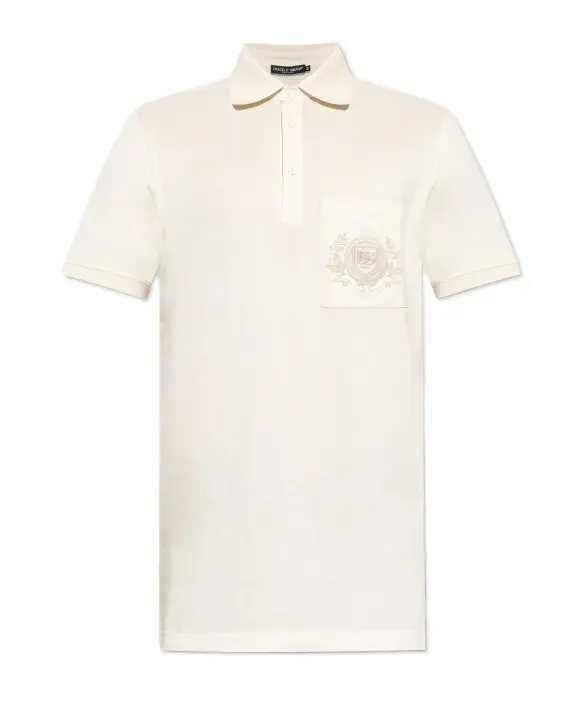 Dolce & Gabbana Dolce Gabbana Dg Logo Embroidered Short-sleeved Polo Shirt