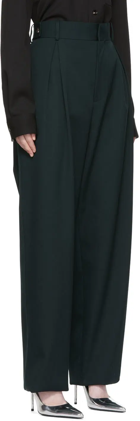 Bottega Veneta Wool-blended Grain Tapered Trousers - Black