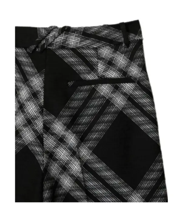 Burberry Plaid Wide-leg Trousers
