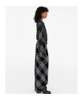 Burberry Plaid Wide-leg Trousers