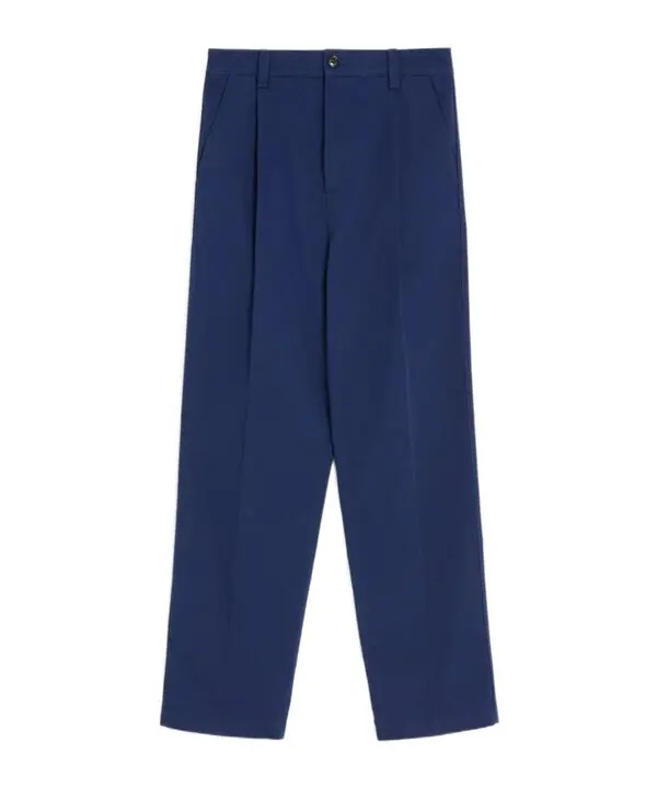Valentino Garavani Vlogo Signature Pleat Detailed Pants - Blue