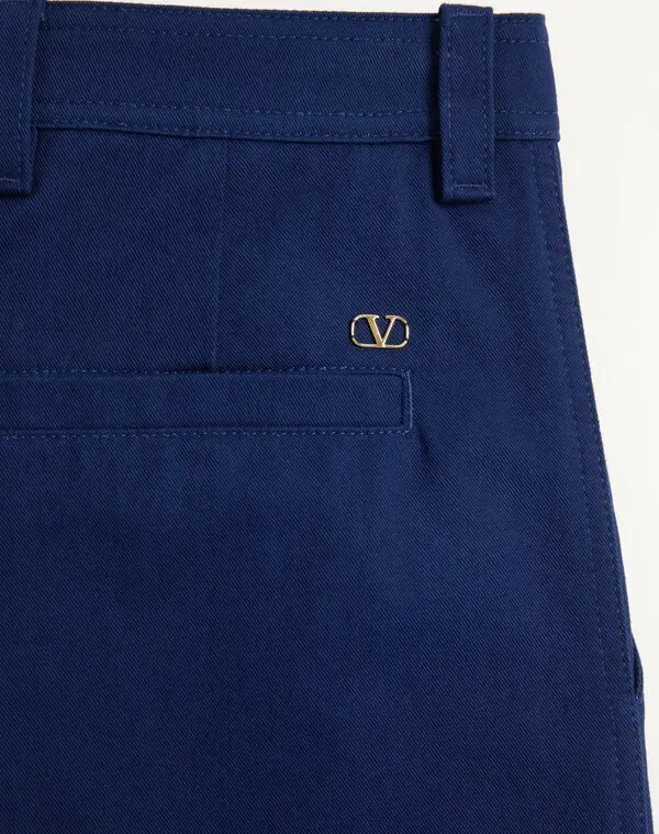 Valentino Garavani Vlogo Signature Pleat Detailed Pants - Blue