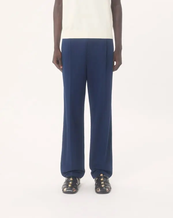Valentino Garavani Vlogo Signature Pleat Detailed Pants - Blue