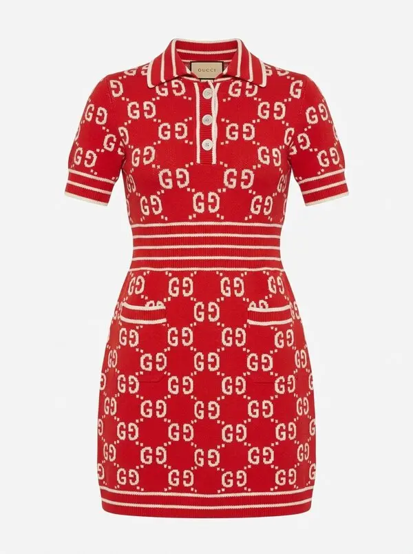 Gucci Gg Monogrammed Polo Dress