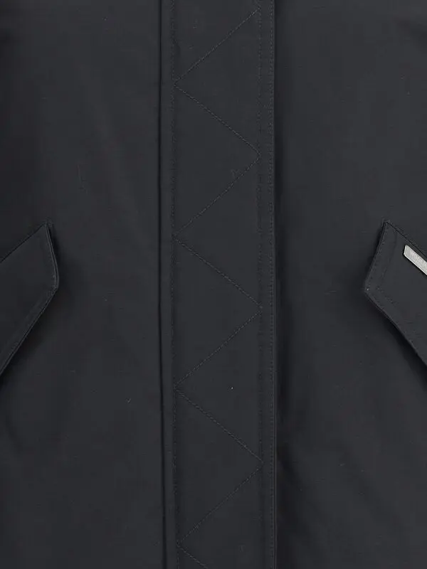 Woolrich Padded Jacket With Hood - Black
