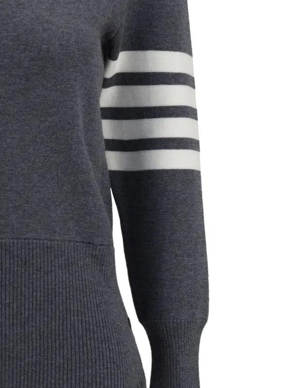 Thom Browne Milano Stitch Classic 4-bar Pullover - Medium Grey