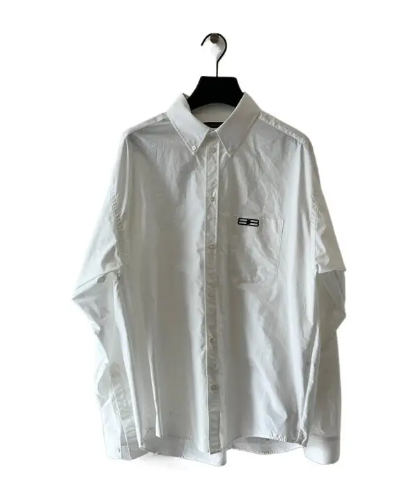 Balenciaga Bb Embroidered Oversized Shirt