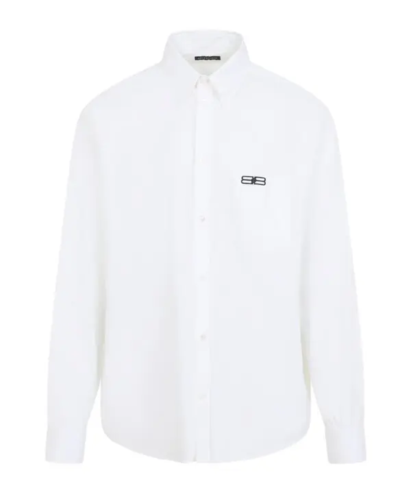 Balenciaga Bb Embroidered Oversized Shirt