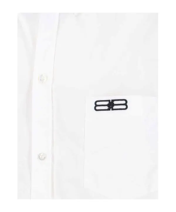 Balenciaga Bb Embroidered Oversized Shirt