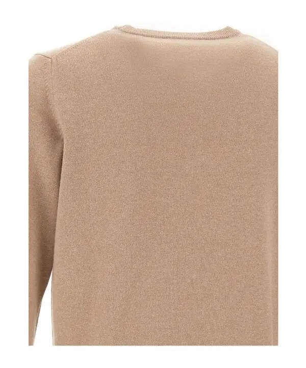 KANGRA Crew Neck Knitted Sweater - Light Brown