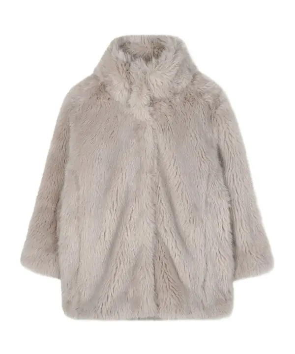Chloé Faux Fur Coat - Light Gray
