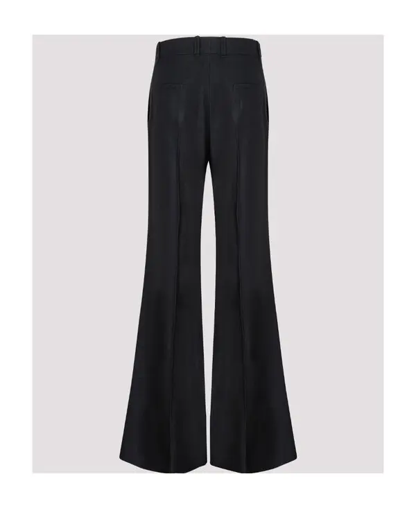 Chloé High-waisted Wide-leg Trousers - Black
