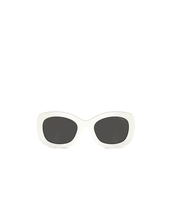 Prada Oval Frame Sunglasses - Black