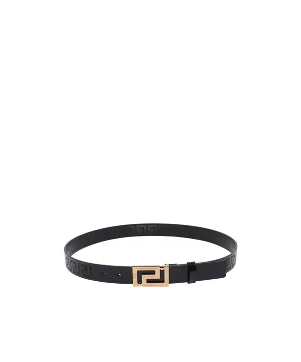 Versace Greca Buckle Belt - Black