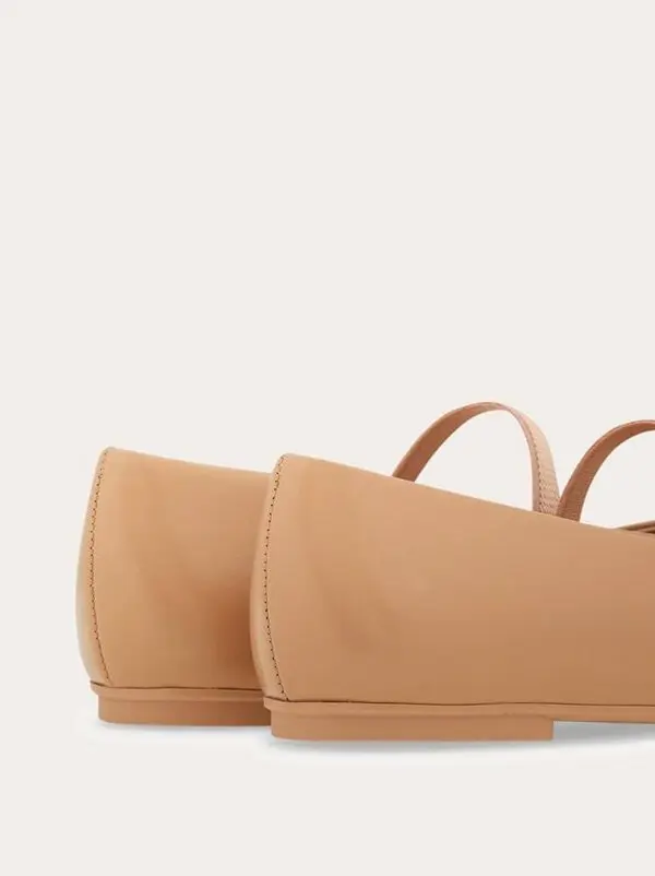 FERRAGAMO Vara Square-toe Ballet Flats