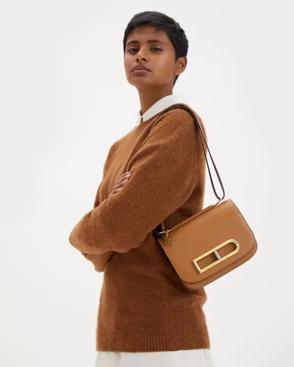 Delvaux Lingot Leather Shoulder Bag - Brown